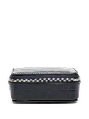 Smythson Crocodille-effect Leather Box - Black