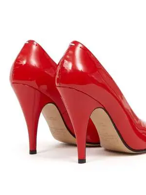 MAISON MARGIELA Tabi Patent Leather Pumps - Red