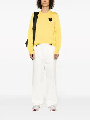 Comme Des Garçons Intarsia-knit Crewneck Jumper - Yellow