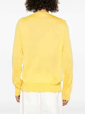 Comme Des Garçons Intarsia-knit Crewneck Jumper - Yellow