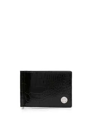 Versace Medusa-plaque Leather Bi-fold Wallet - Black