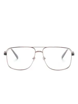 Moncler Square Frame Glasses - Brown