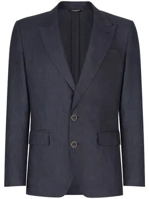 Dolce & Gabbana Linen Sicilia-fit Jacket - Blue