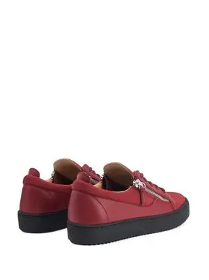 GIUSEPPE ZANOTTI Frankie Double-zip Low-top Sneakers - Red
