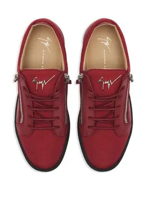 GIUSEPPE ZANOTTI Frankie Double-zip Low-top Sneakers - Red