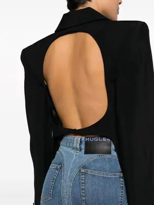 MUGLER Open-back Single-breasted Blazer
