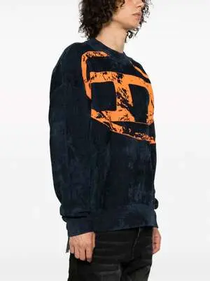 DIESEL® Logo Jacquard Chenille Sweatshirt
