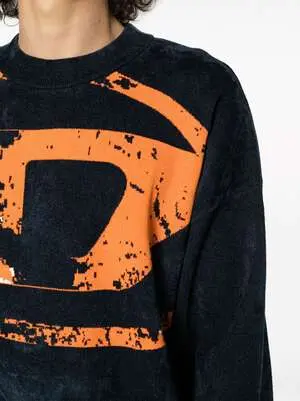 DIESEL® Logo Jacquard Chenille Sweatshirt
