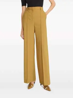 Tory Burch Wide-leg Wool Trousers - Yellow