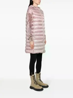 Herno Contrast-sleeve Padded Hooded Coat