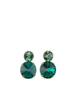 JENNIFER BEHR Myrla Crystal Earrings - Green
