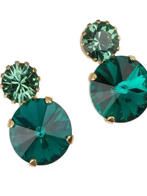 JENNIFER BEHR Myrla Crystal Earrings - Green
