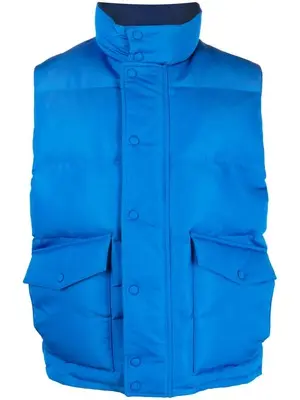 Alexander McQueen Graffiti Logo-print Gilet - Blue