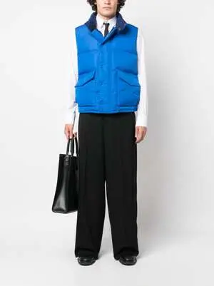 Alexander McQueen Graffiti Logo-print Gilet - Blue