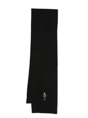 Polo Ralph Lauren Polo Bear Cable-knit Scarf - Black