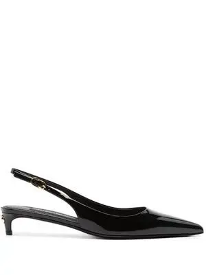 Dolce & Gabbana 40mm Patent Slingback Pumps - Black