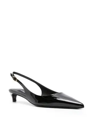 Dolce & Gabbana 40mm Patent Slingback Pumps - Black