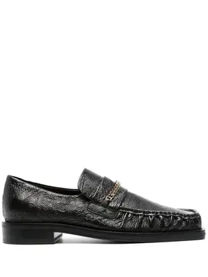 Martine Rose Chain-detail Leather Loafers - Black