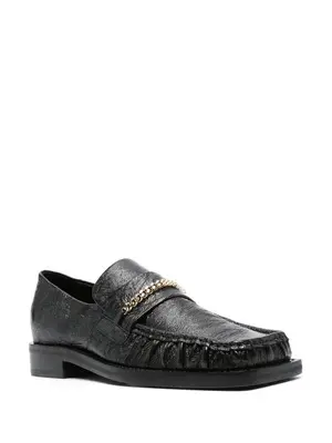 Martine Rose Chain-detail Leather Loafers - Black