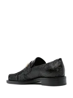 Martine Rose Chain-detail Leather Loafers - Black