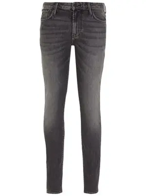 Emporio Armani Low-rise Slim-fit Jeans - Black