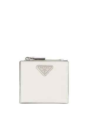 Prada Small Saffiano-leather Wallet - White