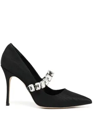 Manolo Blahnik 100mm Crystal Embellished Pumps