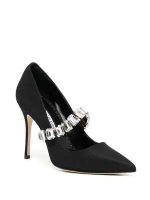 Manolo Blahnik 100mm Crystal Embellished Pumps