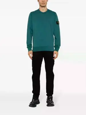 Stone Island Compass-patch Cotton Sweatshirt