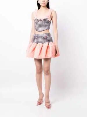 AREA Crystal-embellished Bustier