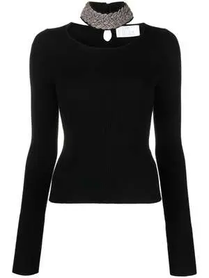 Giuseppe Di Morabito Crystal-embellished Knit Jumper