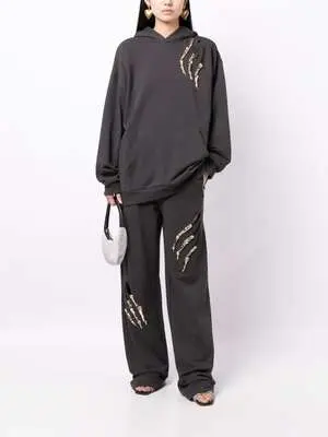 AREA Claw Cut-out Cotton Track Pants