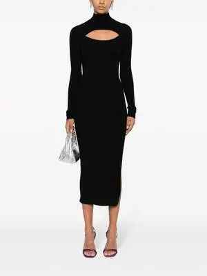 Just Cavalli Cut-out Ribbed Midi Dress