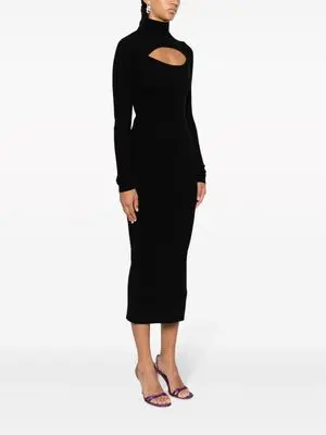 Just Cavalli Cut-out Ribbed Midi Dress