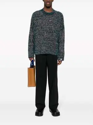 BONSAI Logo-patch Mélange-knit Jumper