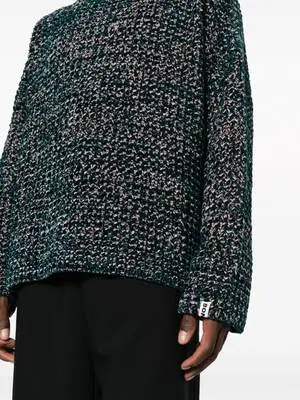BONSAI Logo-patch Mélange-knit Jumper