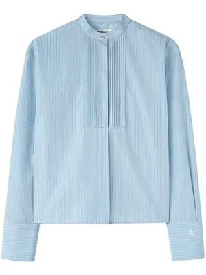 JIL SANDER Striped Cotton Shirt - Blue