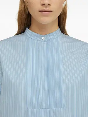 JIL SANDER Striped Cotton Shirt - Blue