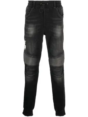 Philipp Plein Drawstring-waist Tapered Jeans