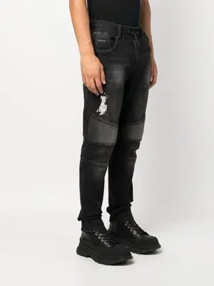 Philipp Plein Drawstring-waist Tapered Jeans