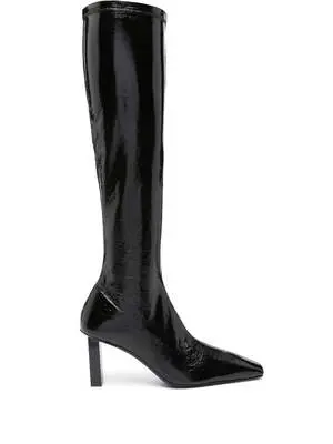 COURREGES 80mm Knee-high Leather Boots