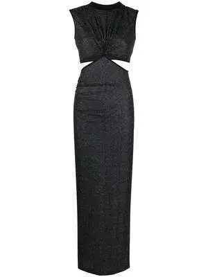 NENSI DOJAKA Sleeveless Cut-out Maxi Dress - Black