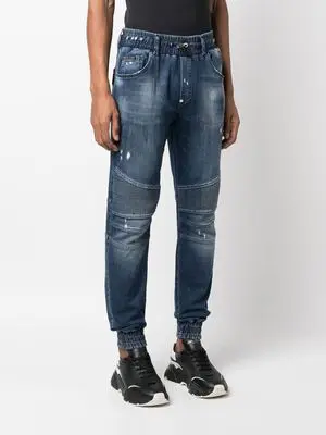 Philipp Plein Mid-rise Tapered-leg Jeans