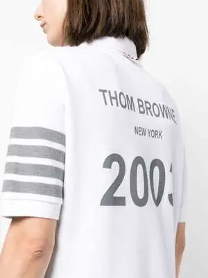 Thom Browne 4-bar Stripe 2003-print Polo Shirt