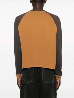 Rhude Logo-print Two-tone Stretch-cotton T-shirt