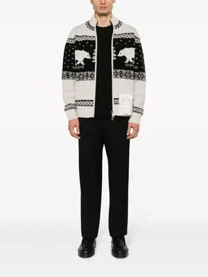 BALLANTYNE Round Neck Wool Jumper - Black