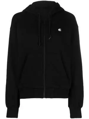 Carhartt Work In Progress Logo-embroidered Zip-up Hoodie