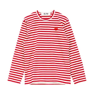 Play Comme Des Garcon Striped T-shirt - Red