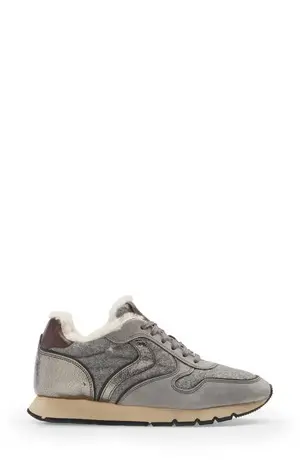 VOILE BLANCHE Julia Shearling Jogger Sneaker - Gray