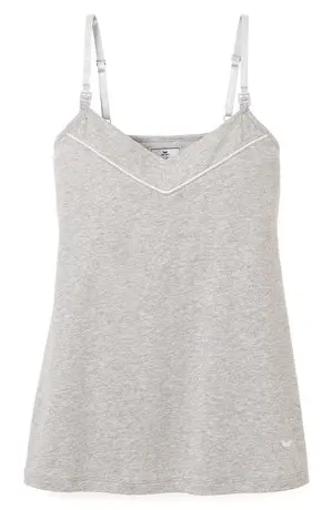 PETITE PLUME Luxe Pima Cotton Maternity Tank - Heather Grey